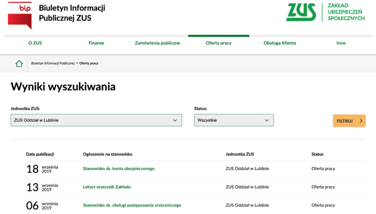 ZUS oddział w Lublinie - kontakt, godziny otwarcia, telefon ...